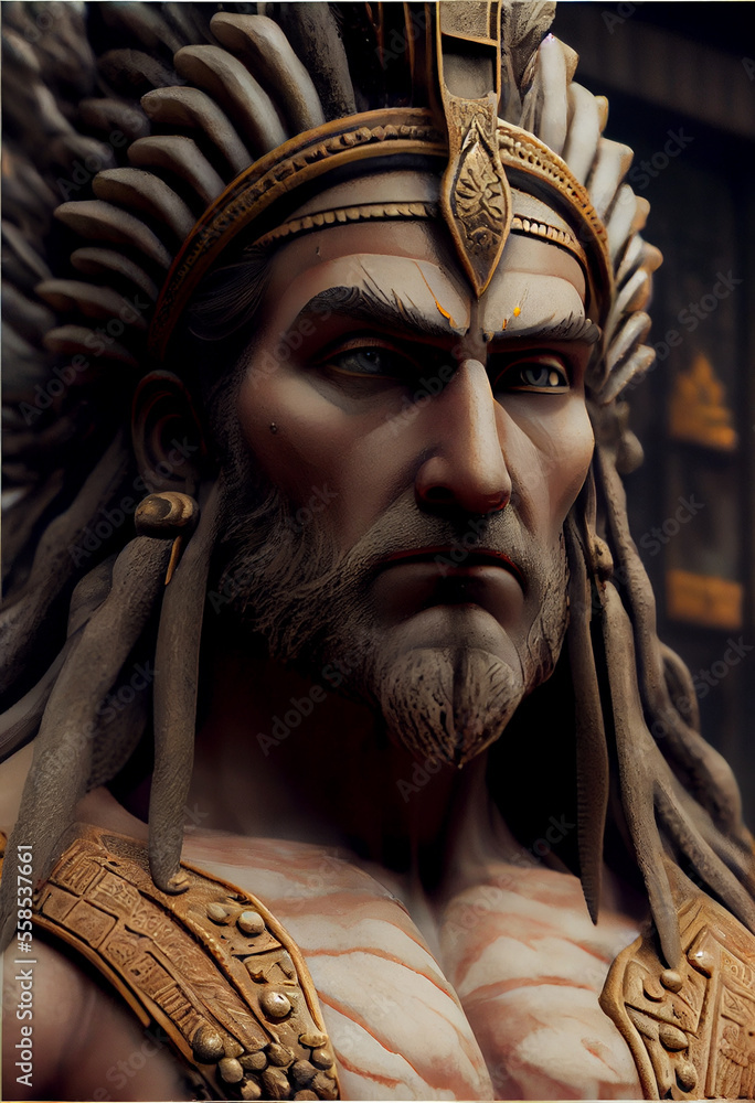 SUMERIAN GOD ANU - Digital illustration - Generated by Artificial ...