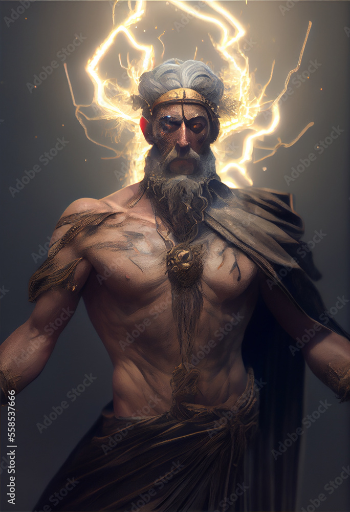 SUMERIAN GOD ANU - Digital illustration - Generated by Artificial ...