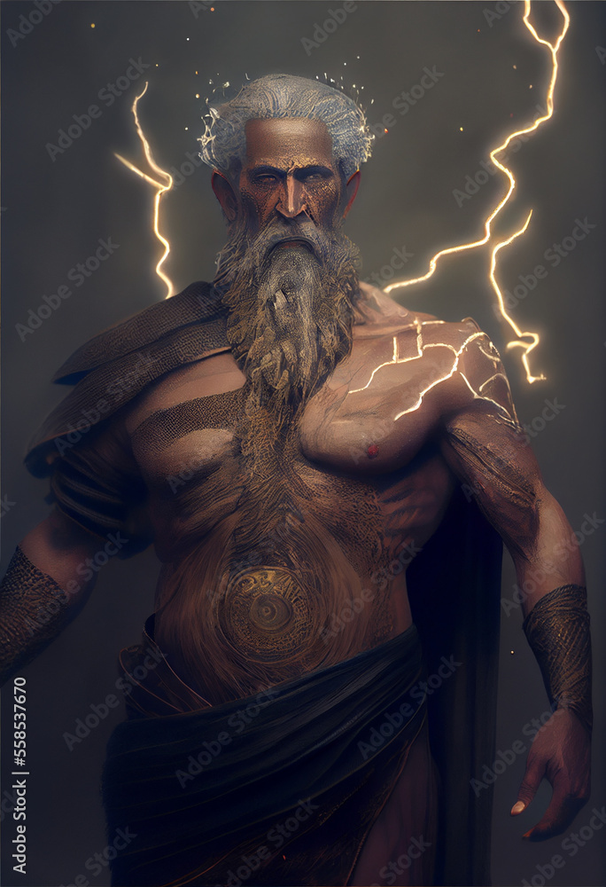 SUMERIAN GOD ANU - Digital illustration - Generated by Artificial ...