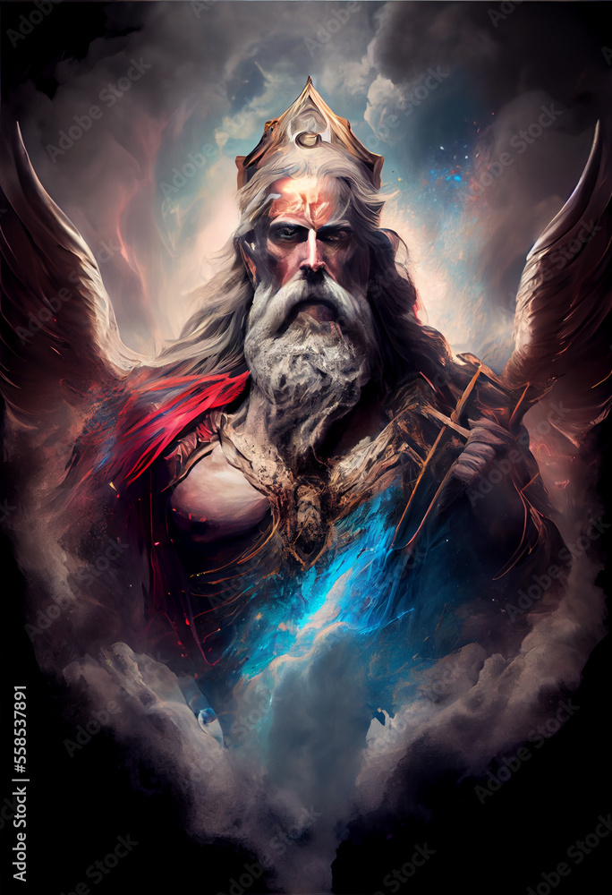 SUMERIAN GOD ANU - Digital illustration - Generated by Artificial ...