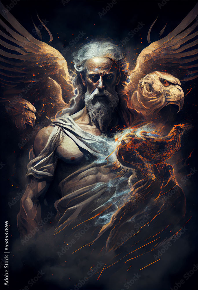 SUMERIAN GOD ANU - Digital illustration - Generated by Artificial ...