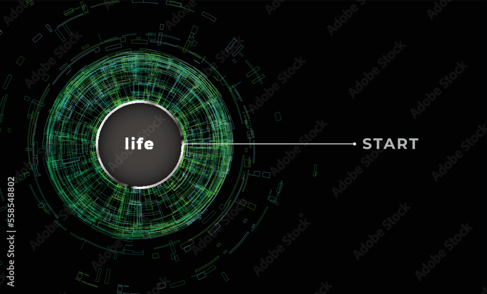 Start to new life - Background Abstract design circuit elements ...
