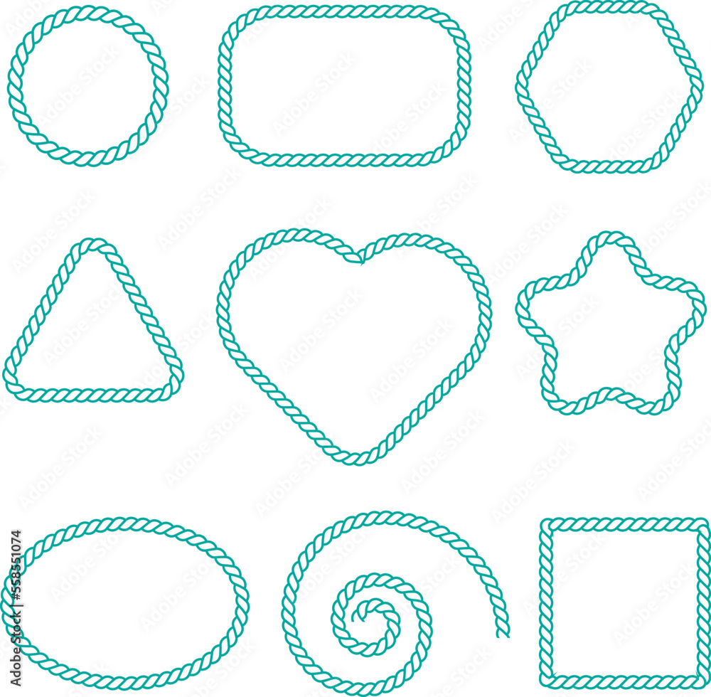 Collection of Beautiful Tied Knot Made of Ropes in Various Shapes ...