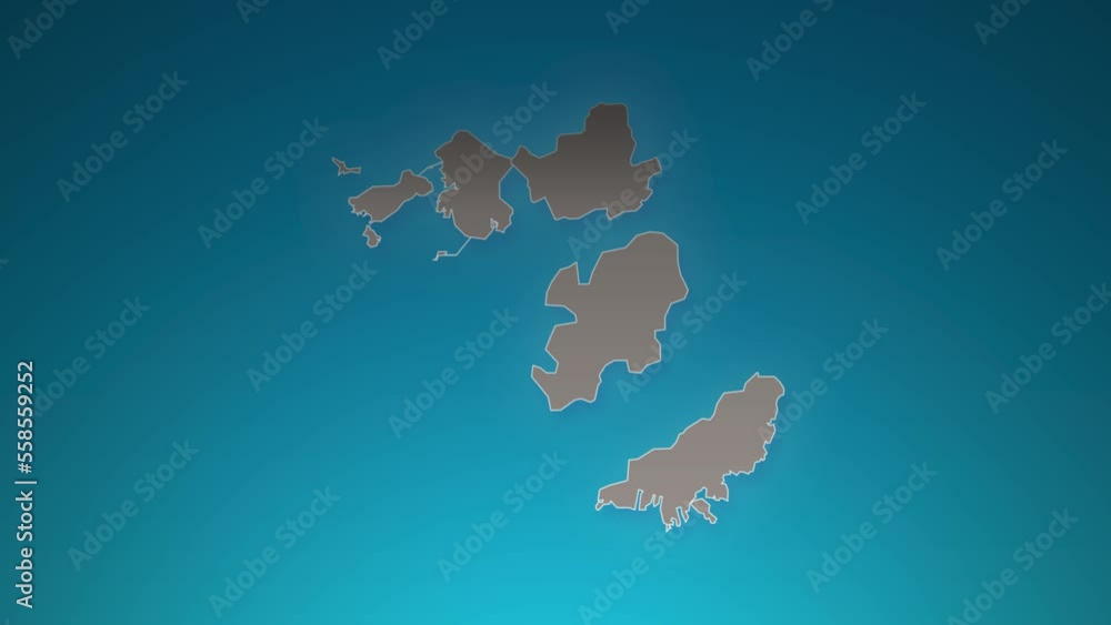 south Korea country map with zoom in Realistic Clouds Fly Through ...