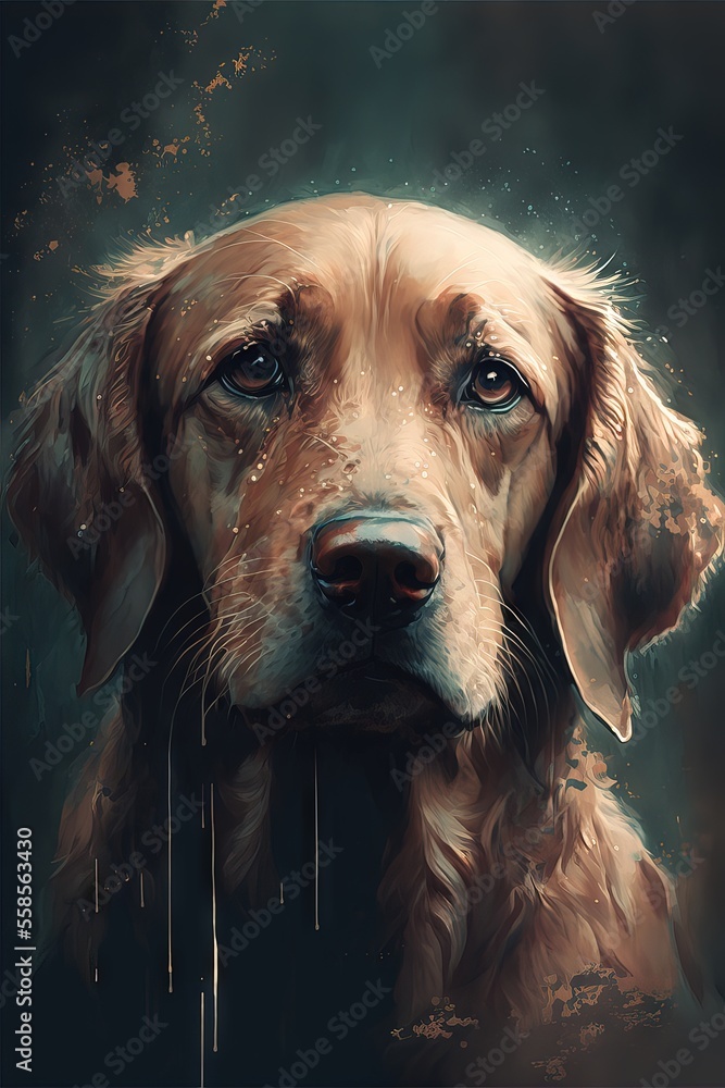 Sad and Depressed Dog, with Sad Eyes, Sad Expression, and Fallen Ears ...