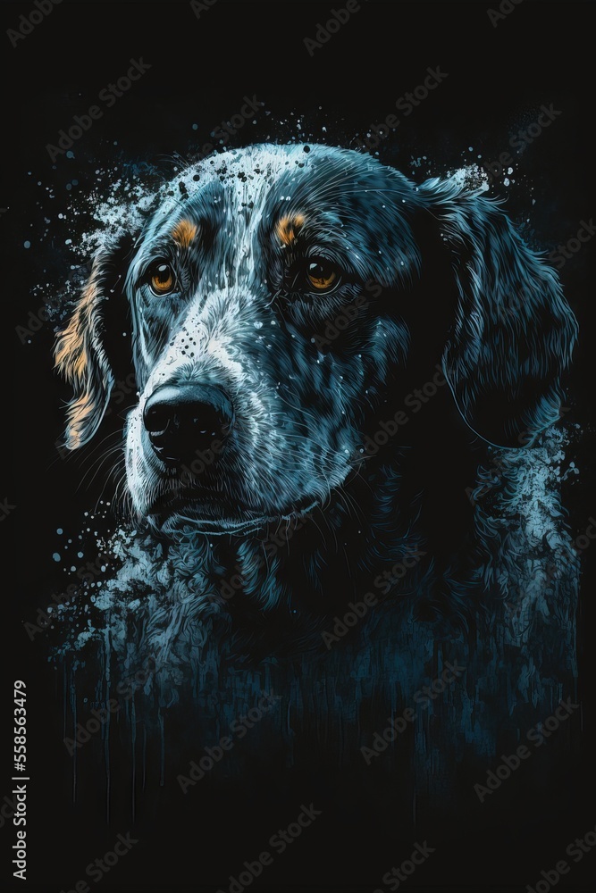 Sad and Depressed Dog, with Sad Eyes, Sad Expression, and Fallen Ears ...