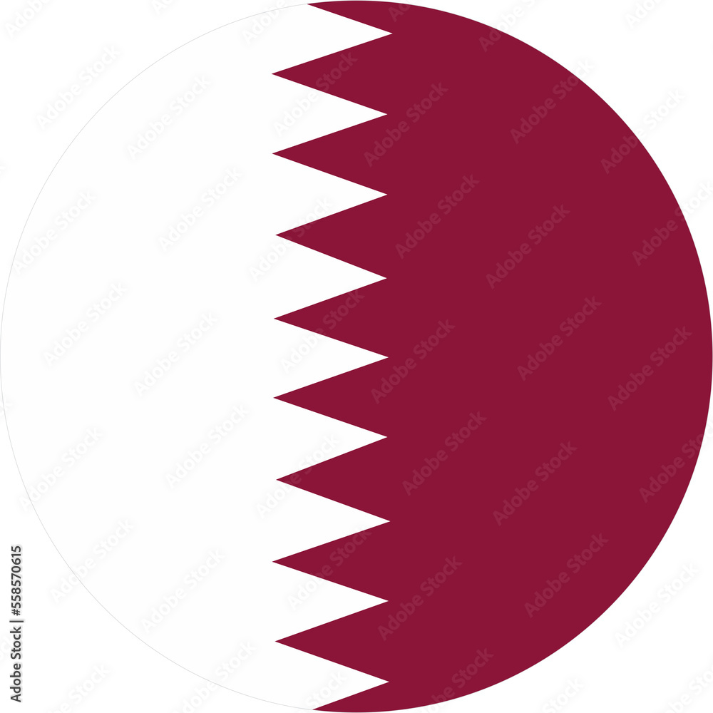 Qatar flag round shape 2023010505 Stock Illustration | Adobe Stock