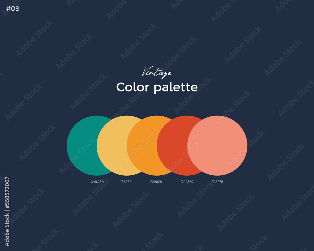 Vetor de Vintage Color Chart. Print Test Page. Color Numbers or Names ...