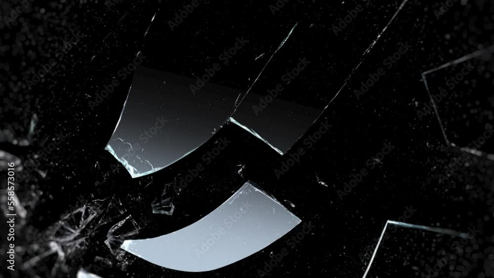 Broken cracks glass fracture effect texture isolated abstract black ...