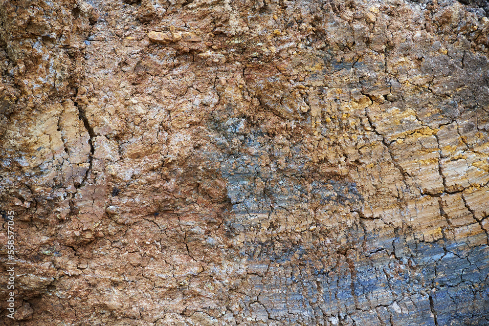 Rough hard clay texture with stones and cracks. Natural earthy texture ...