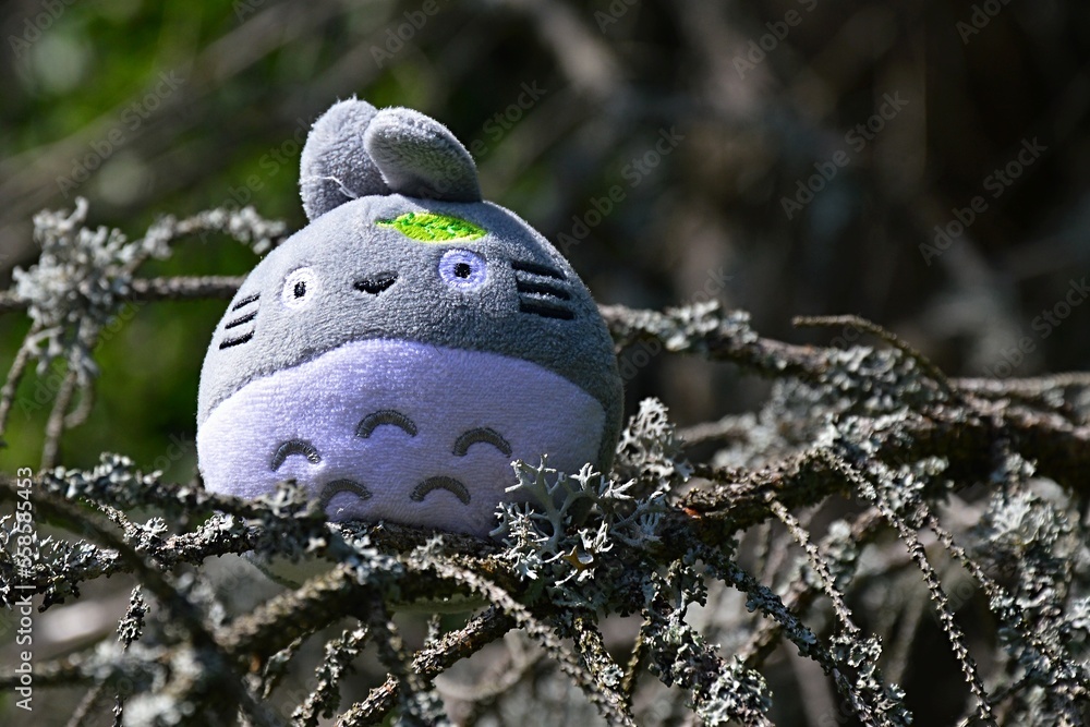 Plush toy creature Totoro from cult Japanese anime movie My Neighbor ...