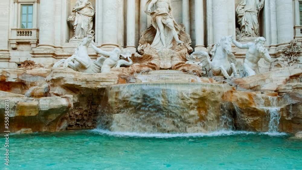 Revealing the Fontana di Trevi, Rome, Italy. Created by Nicola Salvi in ...