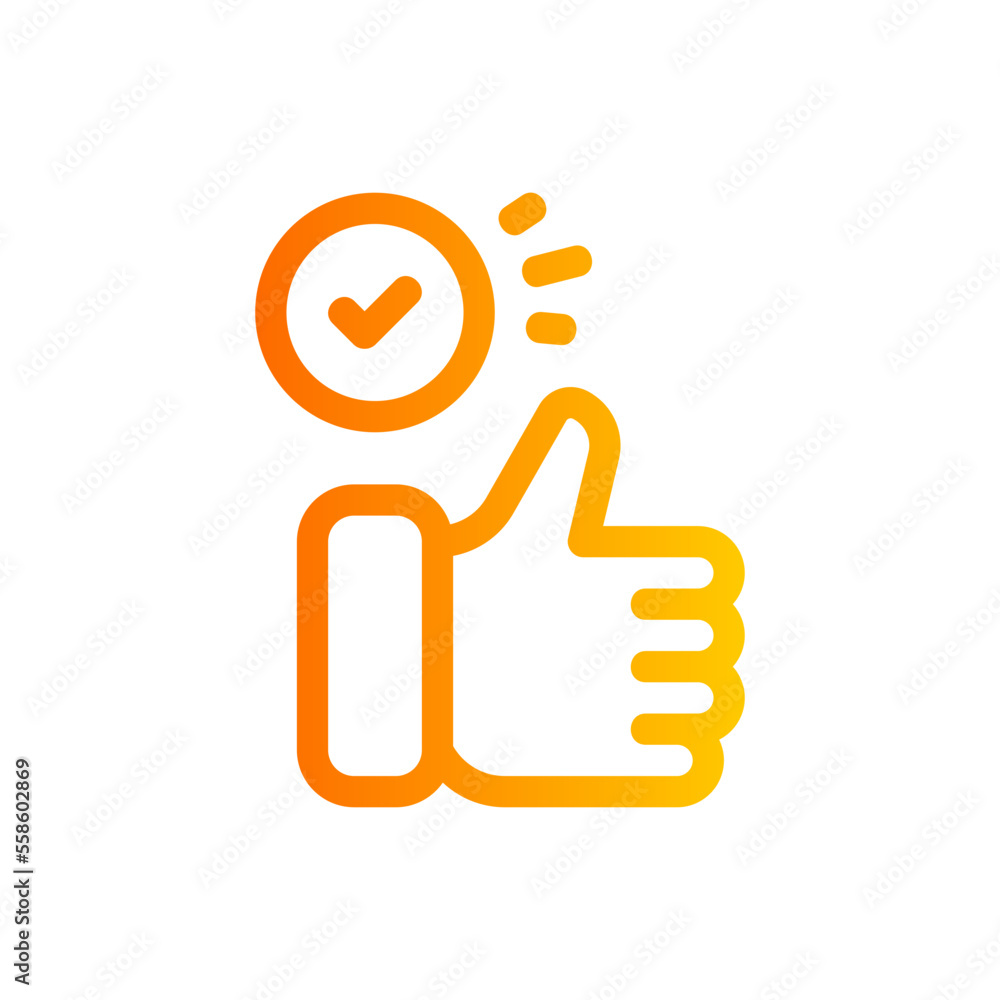 acknowledgement gradient icon Stock Vector | Adobe Stock
