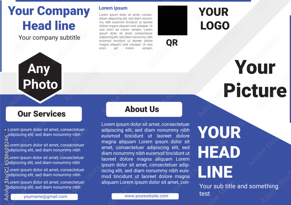 This is one page brochure design. Stock Vector | Adobe Stock