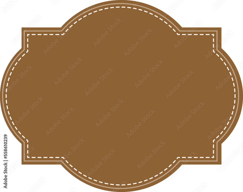 Brown vintage ornate frame border, tag label clip art, png with ...