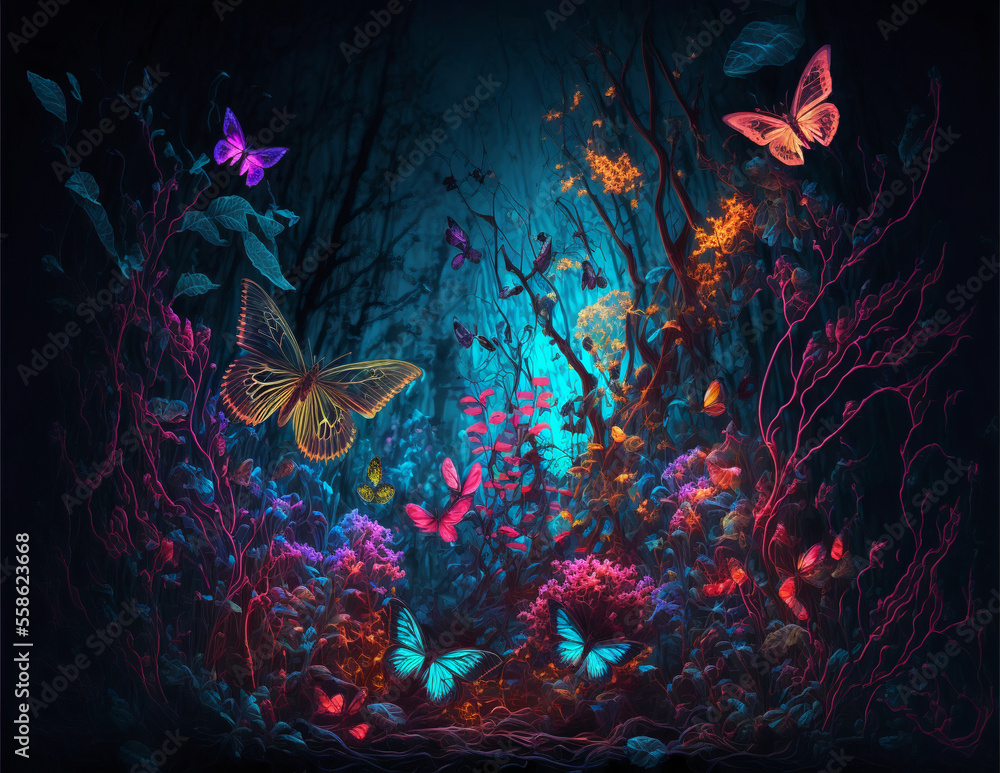 Explore the Enchanted Fairy Forest of Magical Butterflies and Mythical ...