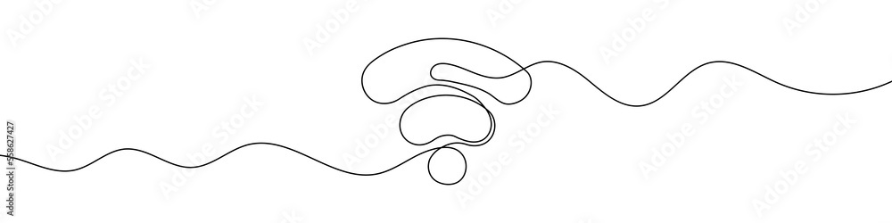 Continuous linear drawing of WI-FI signal icon. One line drawing ...