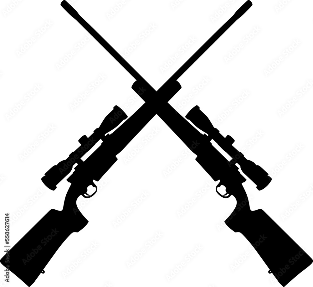 Vetor de Hunting Rifle Cross Cutfile, cricut ,silhouette, SVG, EPS ...