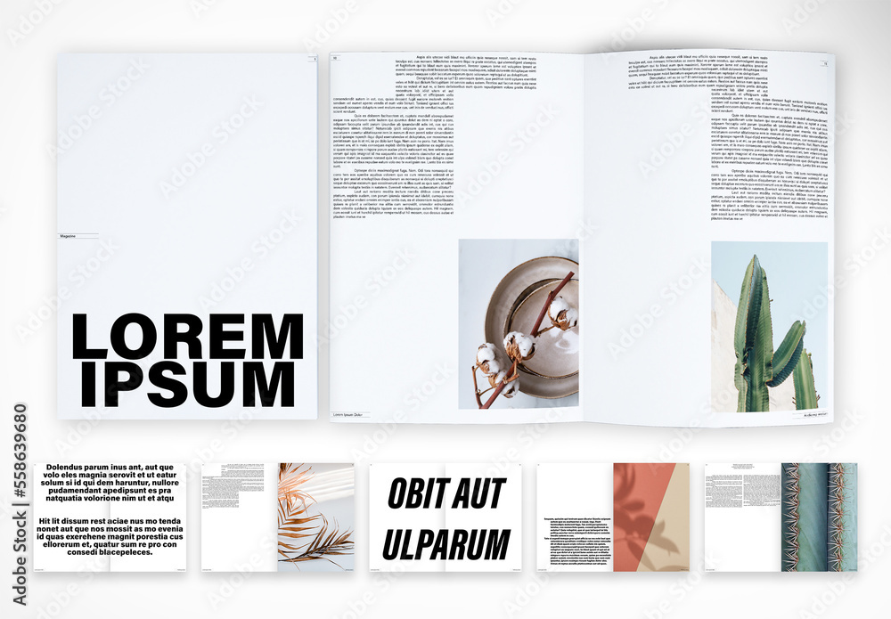 Elegant and Bold Design Magazine Stock Template | Adobe Stock