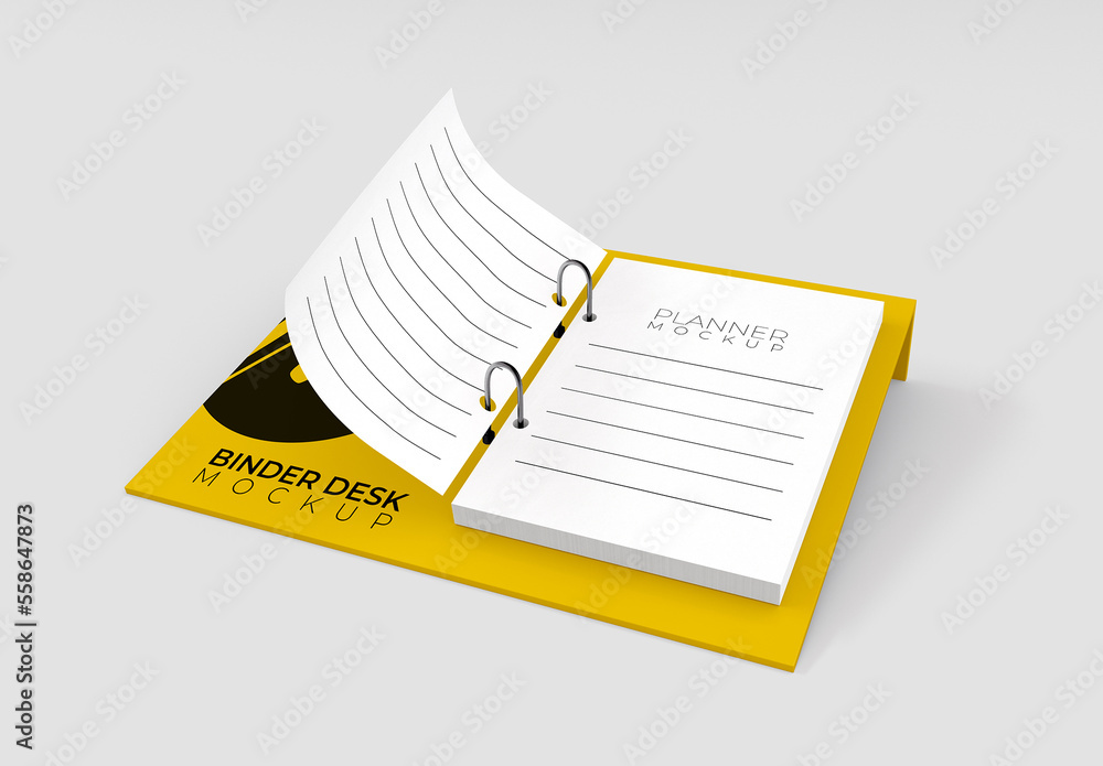 Planner Desk Binder Mockup Stock Template | Adobe Stock