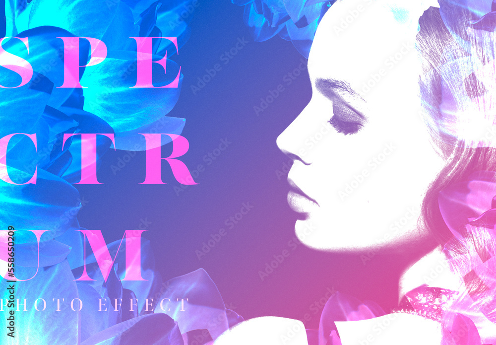 Spectrum Photo Effect Stock Template | Adobe Stock