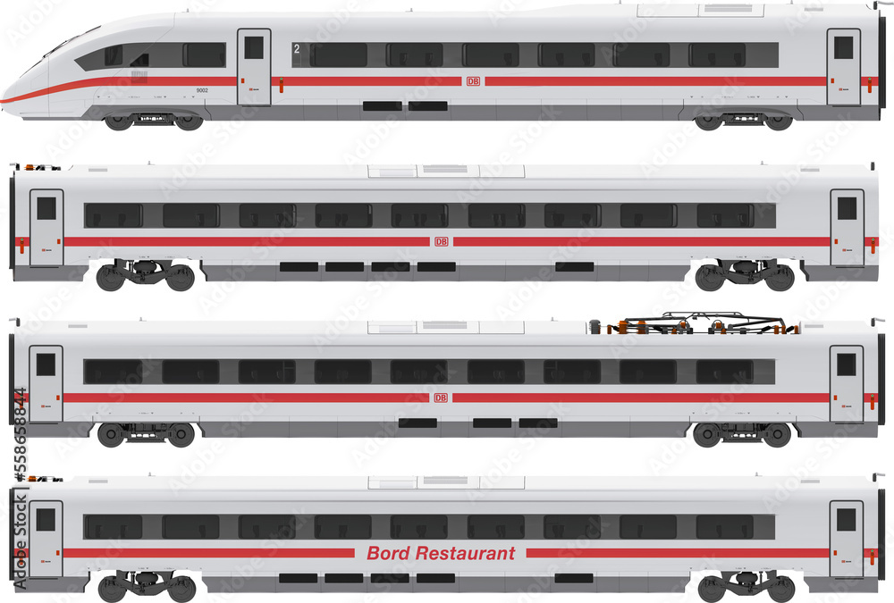 ICE train intercity express deutsche bahn ice 4 railway hq cutout kit ...