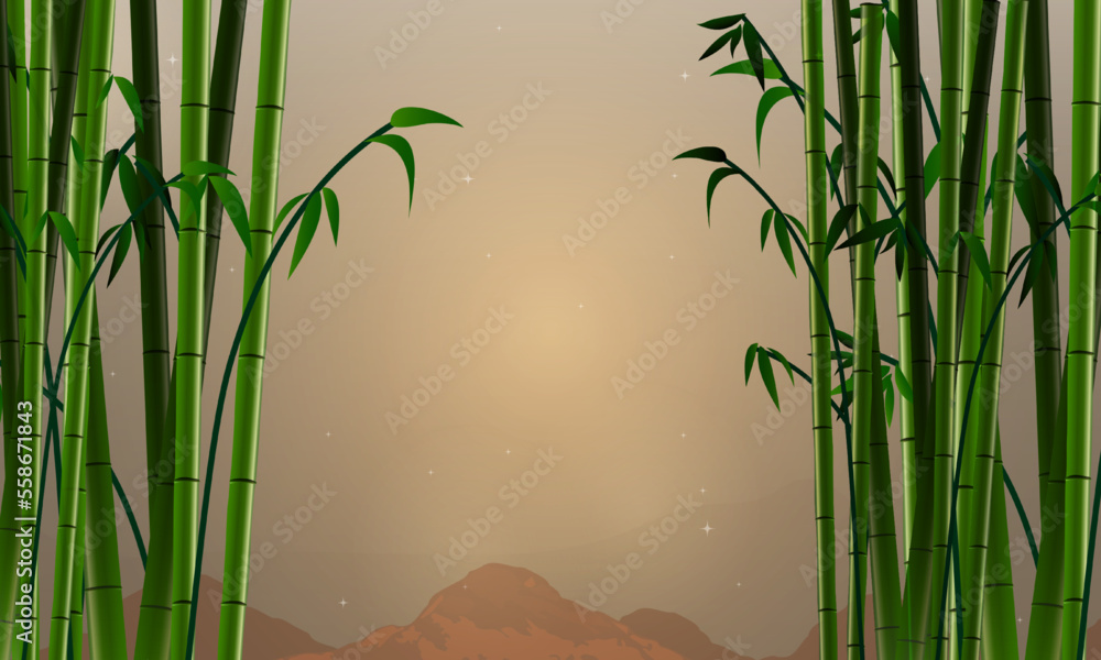 bamboo forest background vector. Business Presentation Template use for ...