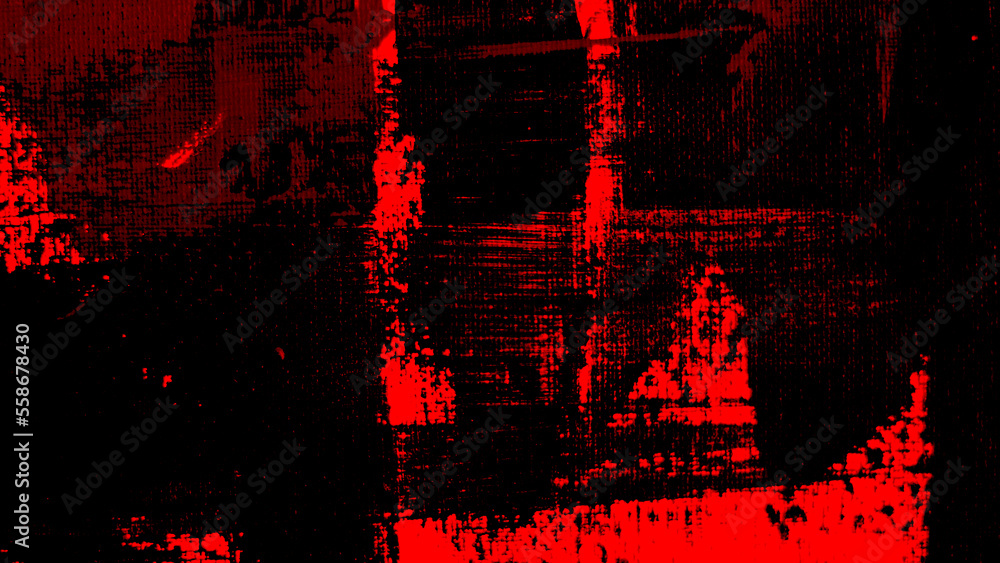 Abstract red and black background. Circles, lines, waves, stripes ...