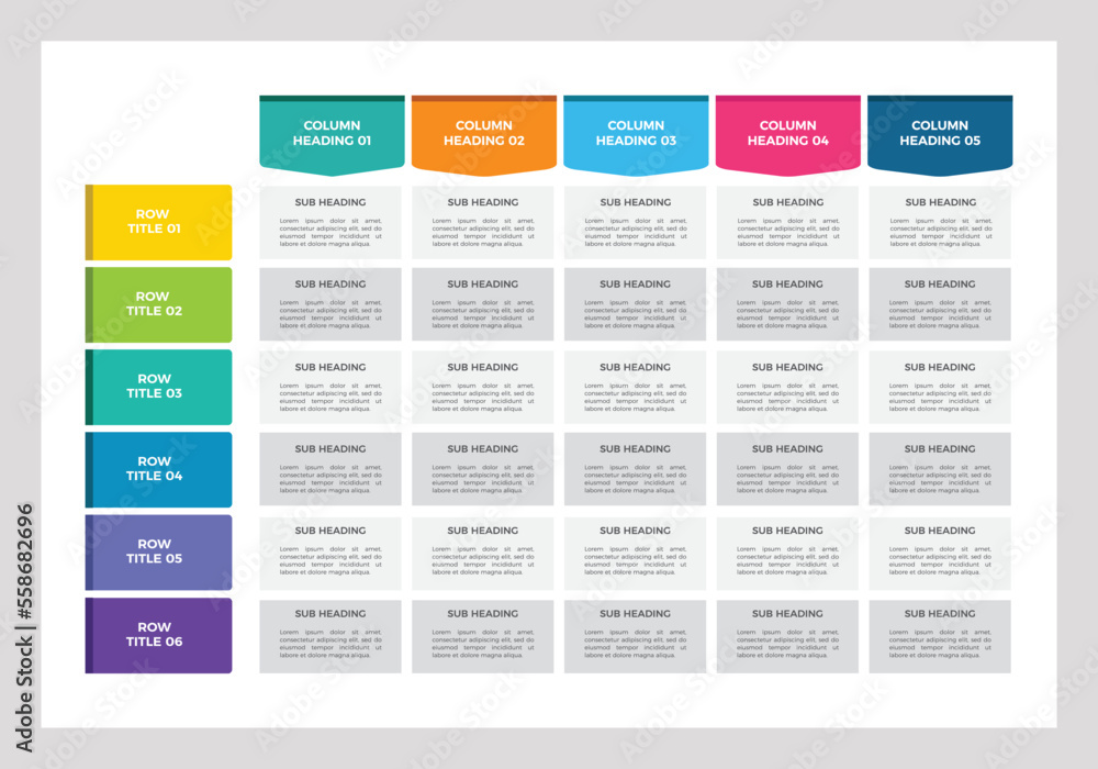 Sets of Presentations Table Templates, Tables Layout Design Vector ... Sets of Presentations Table Templates, Tables Layout Design Vector ...