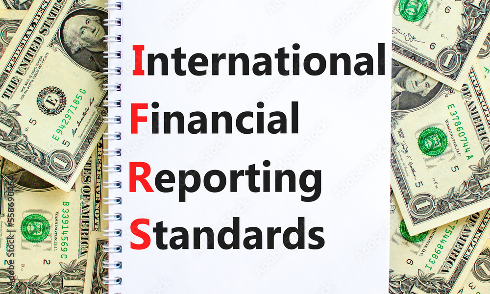 IFRS symbol. Concept words IFRS international financial reporting ...