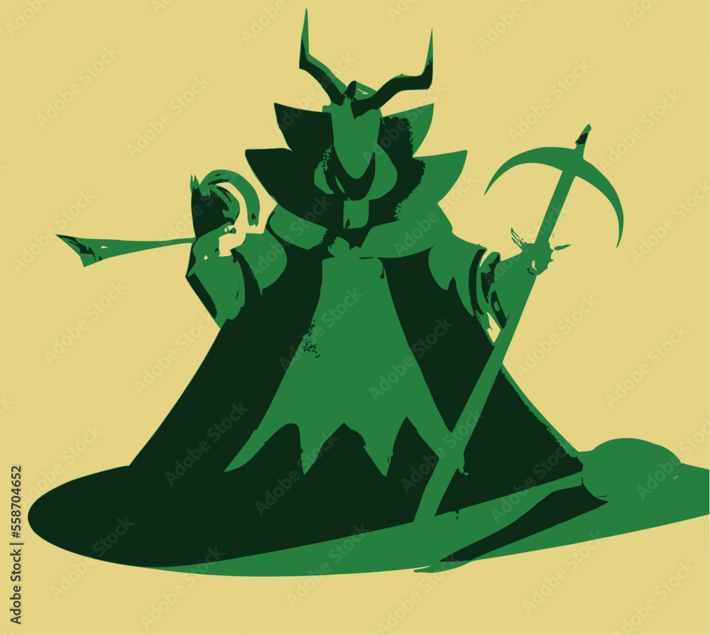 Loki, Norse God of Mischief and Trickery Stock Vector | Adobe Stock