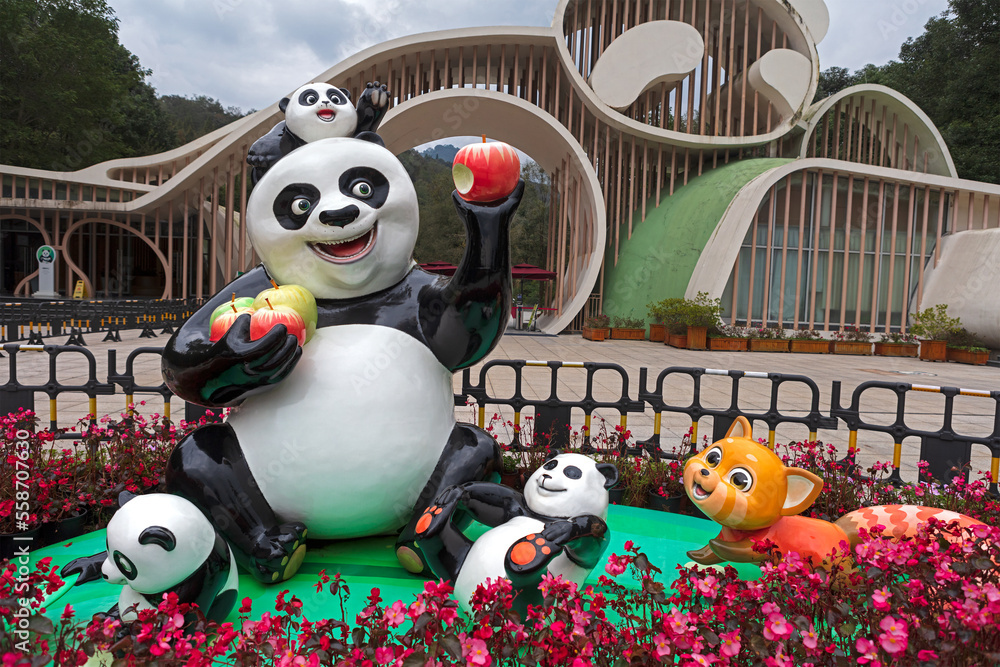 CHENGDU, CHINA- NOVEMBER 4, 2022: Sculptures of Pandas are seen at ...