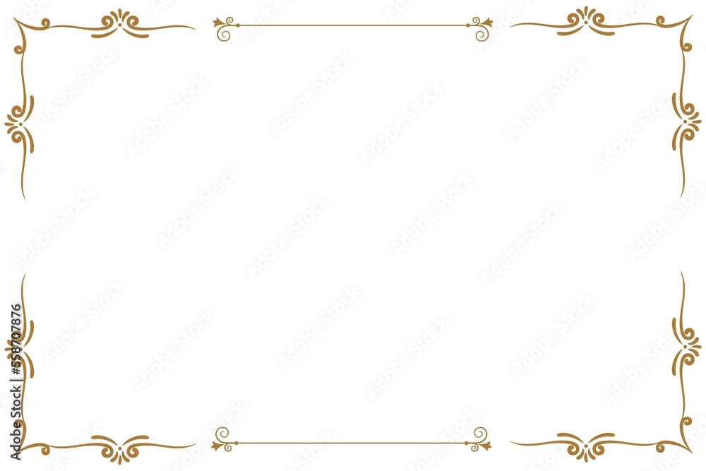 Simple and floral horizontal frame and border Stock Illustration ...