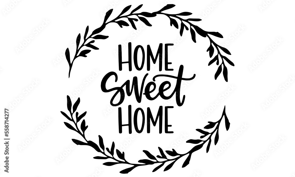 Home Sweet Home SVG, Housewarming SVG file, Silhouette, Cameo, Cricut ...