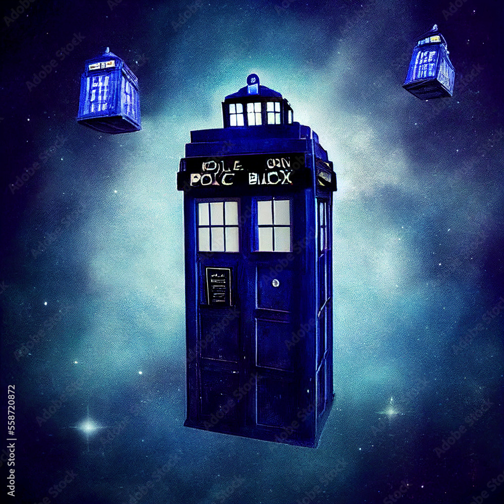 TARDIS time maschine, from the famous British sci-fi named Doctor Who ...