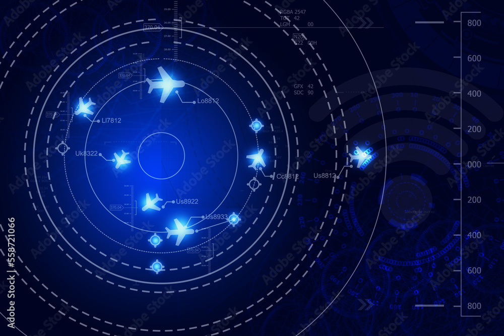 Air traffic control radar screens and their use in logistics systems ...