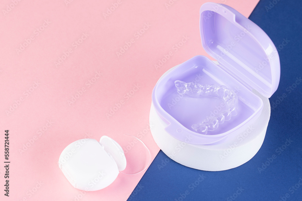 dental hygiene, orthodontic treatment, occlusal splint Stock Photo ...