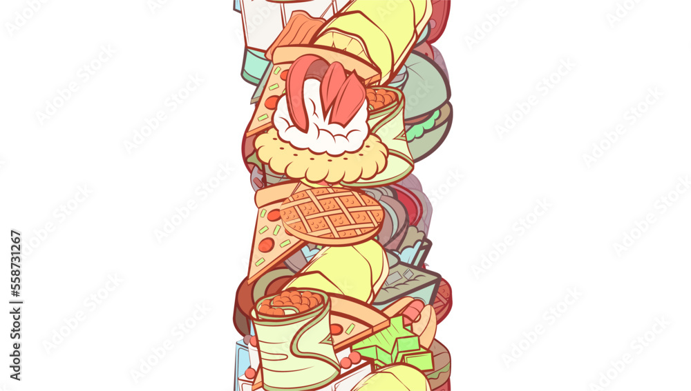 Vetor de Background pattern abstract design texture. American food and ...