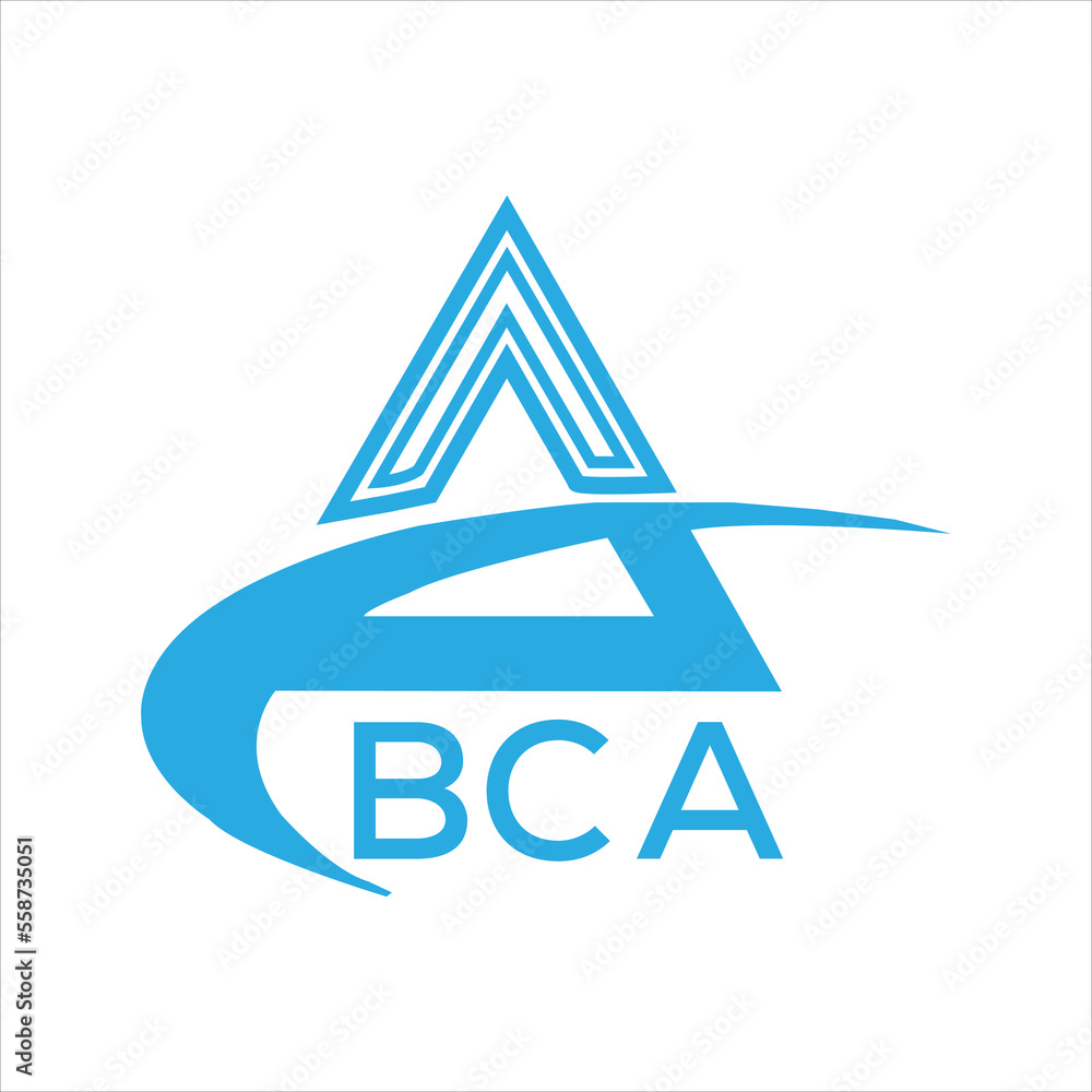 BCA letter logo. BCA blue image on white background. BCA Monogram logo ...