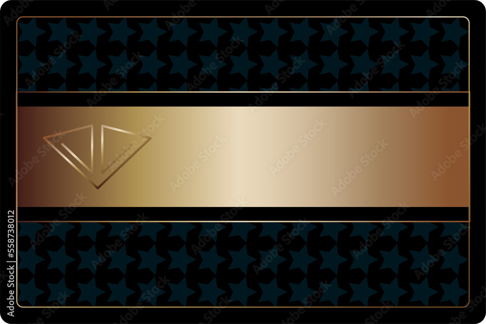 Members, Gift Card gold and black colors template Illustration for ...