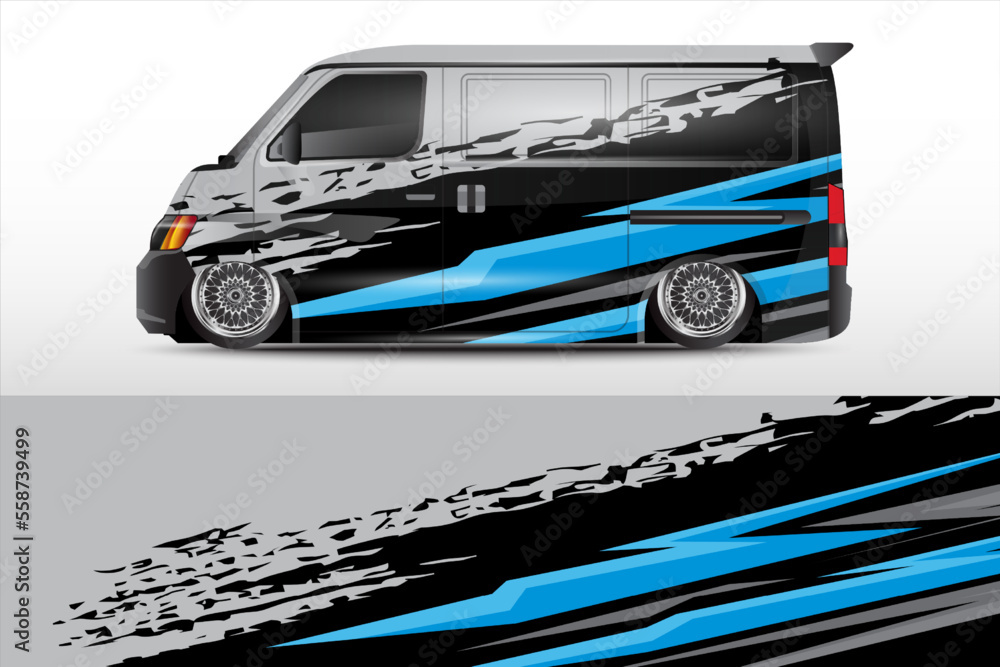 vector racing car wrap design for vehicle vinyl stickers and automotive ...