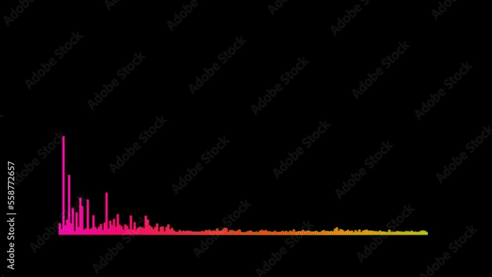 Minimalist sound in form of multi-colored signal. Abstract White on ...