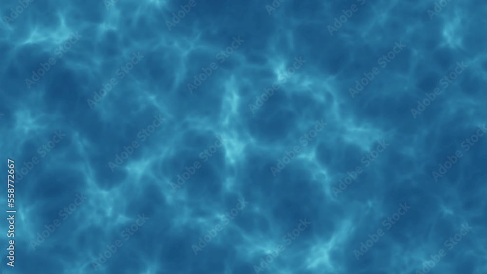 Water Caustic Background. Seamless cyclic 3D animation of blue water ...