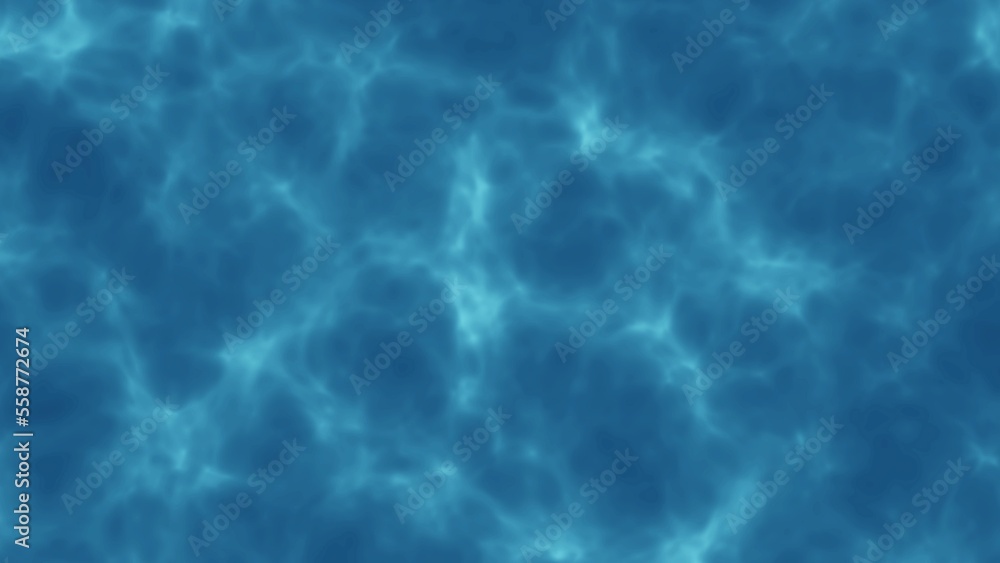 Water Caustic Background. Seamless cyclic 3D animation of blue water ...