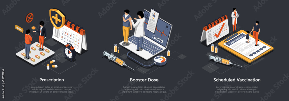 Scheduled Vaccination, Prescription, Booster Dose, Healthcare And ...