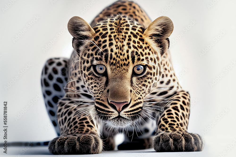 Leopard Stalking Prey