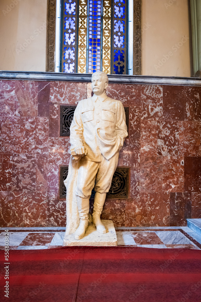 Gori, Georgia - September 2022: Stalin statue at Stalin Museum and his ...