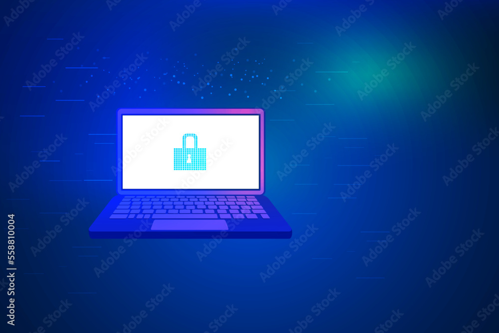 computer security by code number on circuit lines technology abstract ...