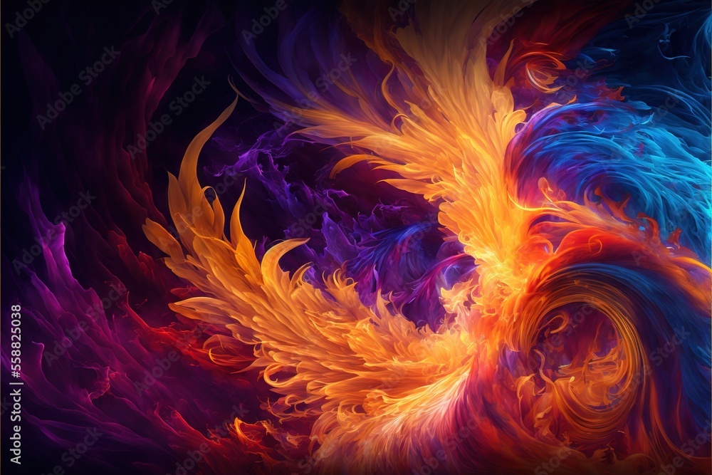 a colorful bird with wings is shown in this image, it appears to be a ...