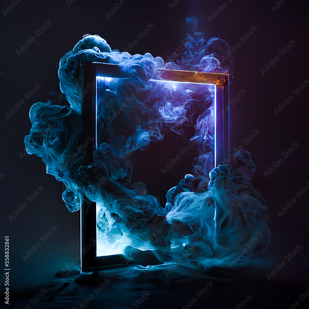 Cyberpunk minimal futuristic podium and product pedestal with neon ...